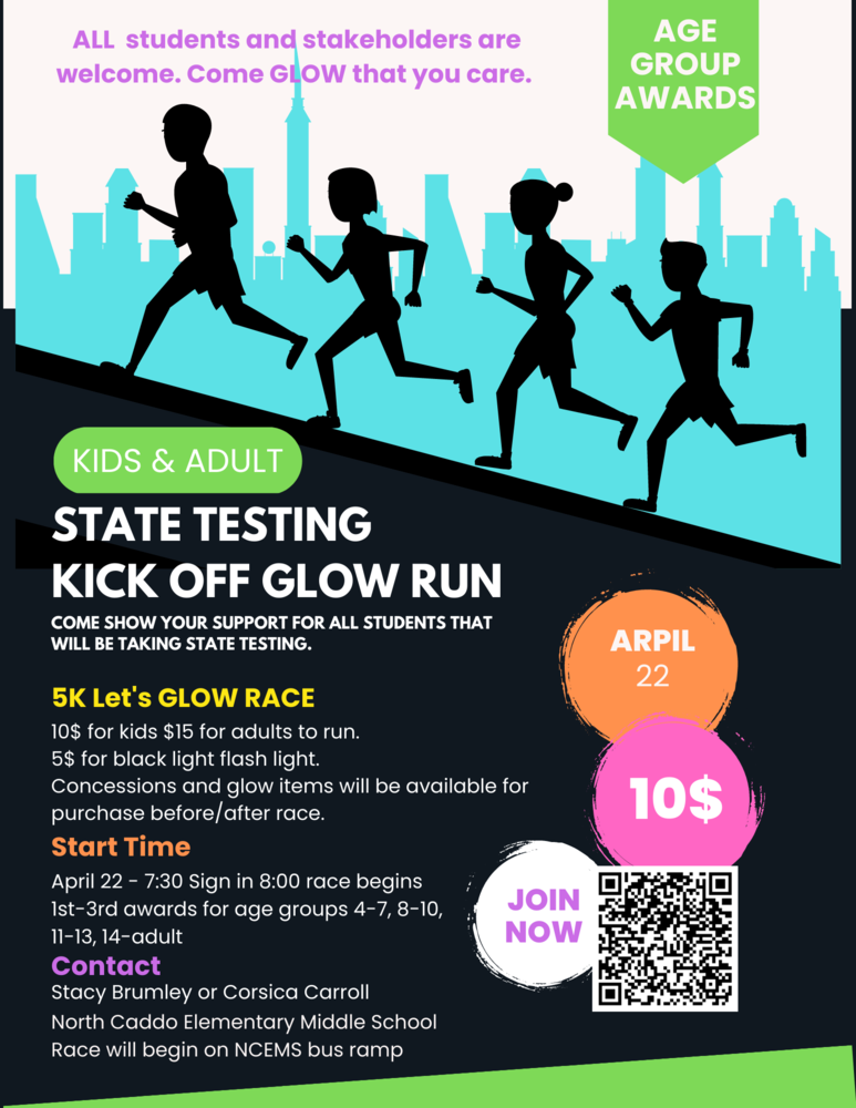 State Testing Kick Off Glow 5K Run- Community Event | North Caddo ...